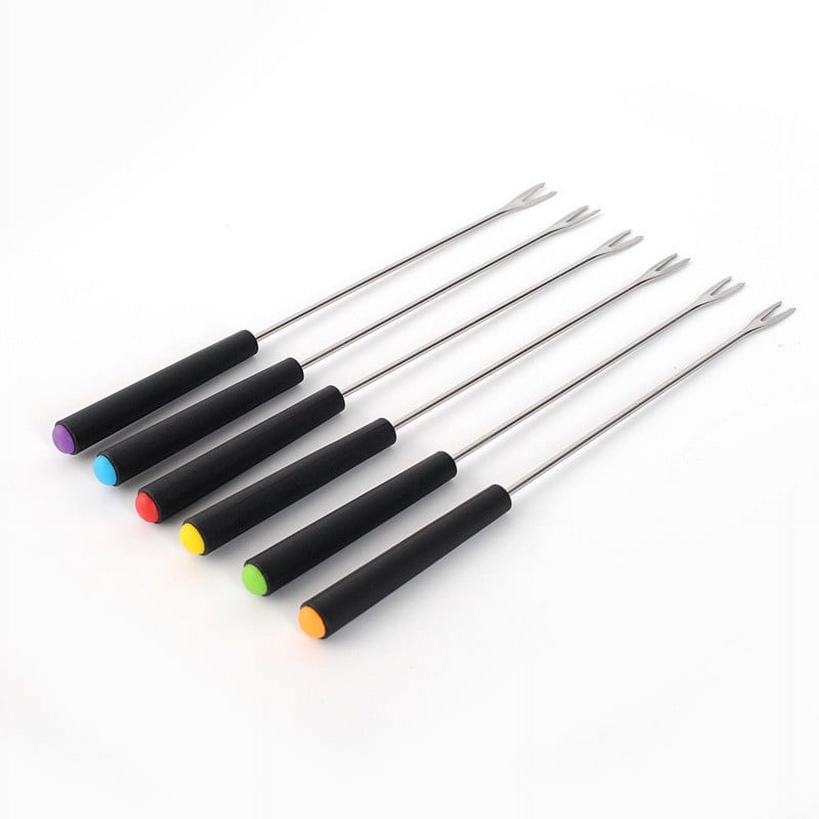 SPOORYYO 6-Pack Stainless Steel Retractable Barbecue Forks with 360 ...