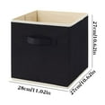 SPOORYYO Black Non-Woven Fabric Storage Box - Lidless Clothes and Toys ...