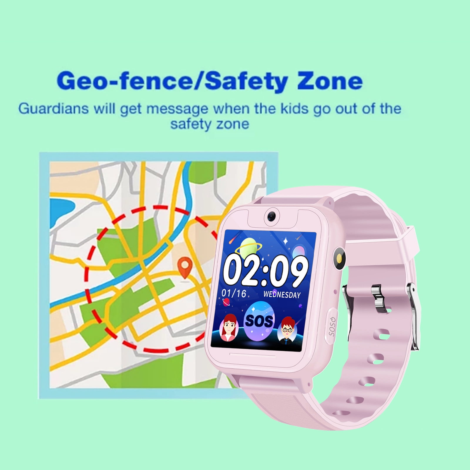 SPOORYYO Children's Smartwatch with 1.54 HD Screen, MP3 Player, Camera ...