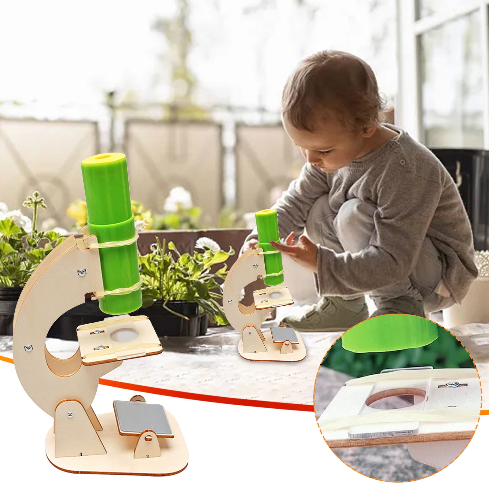 SPOORYYO DIY Microscope Kit for Kids - Homemade Science Experiment Toy ...