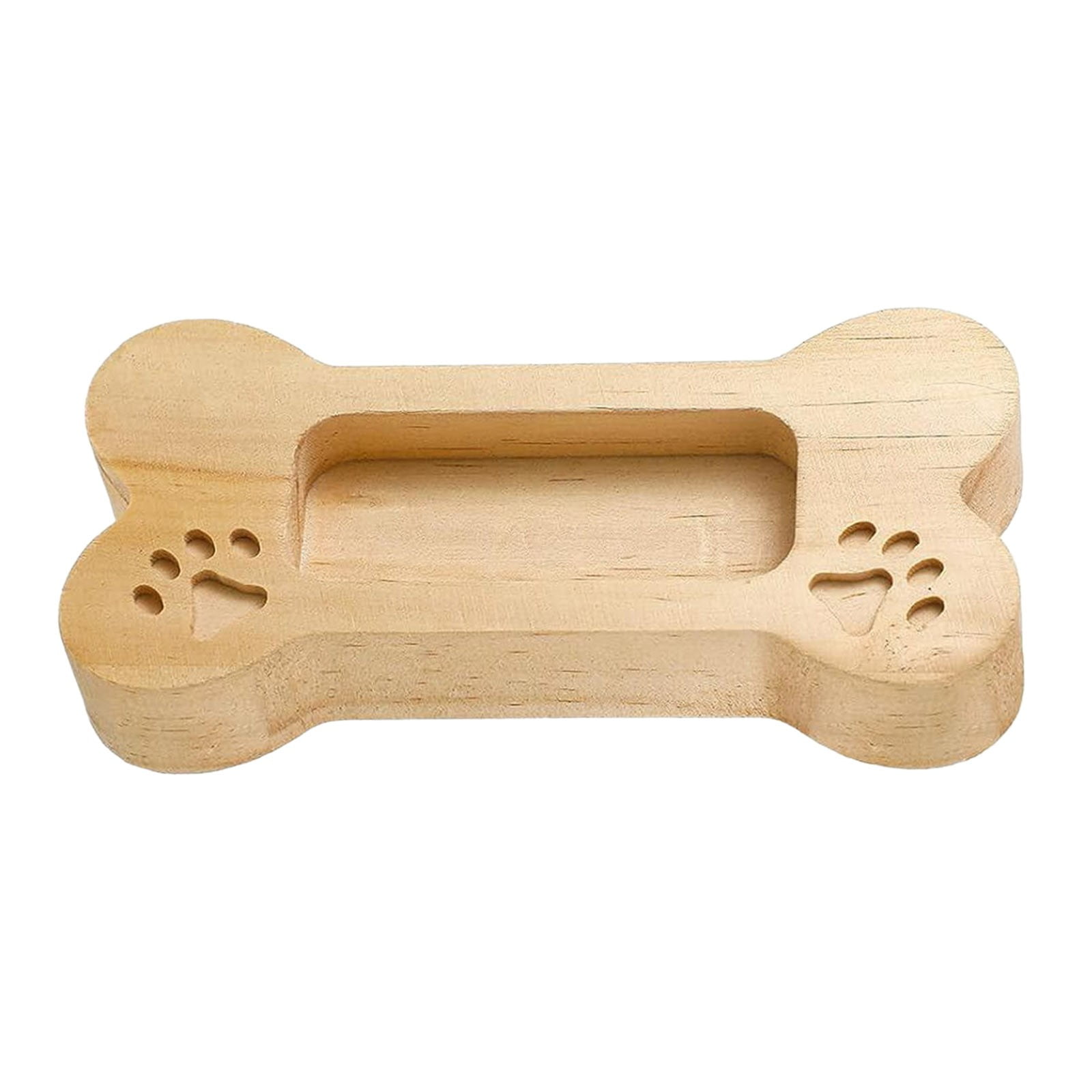 SPOORYYO Desktop Solid Wood Dog-Shaped Business Card Holder - Natural ...