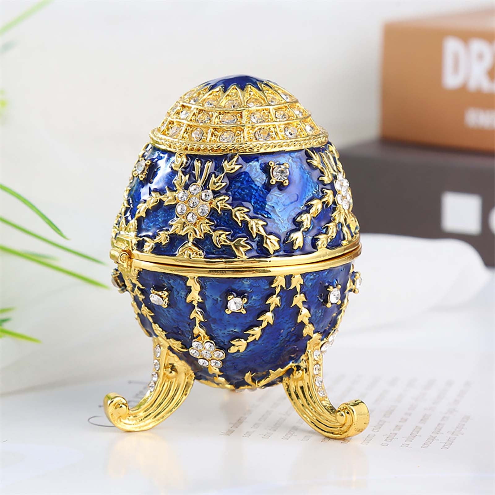 SPOORYYO Enamel Storage Box – Exquisite Hand-Painted Decorative Egg ...