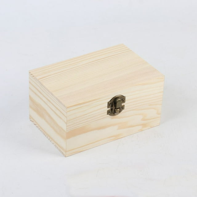 SPOORYYO Flap Wooden Box Retro Desktop Storage Solution with Handle ...