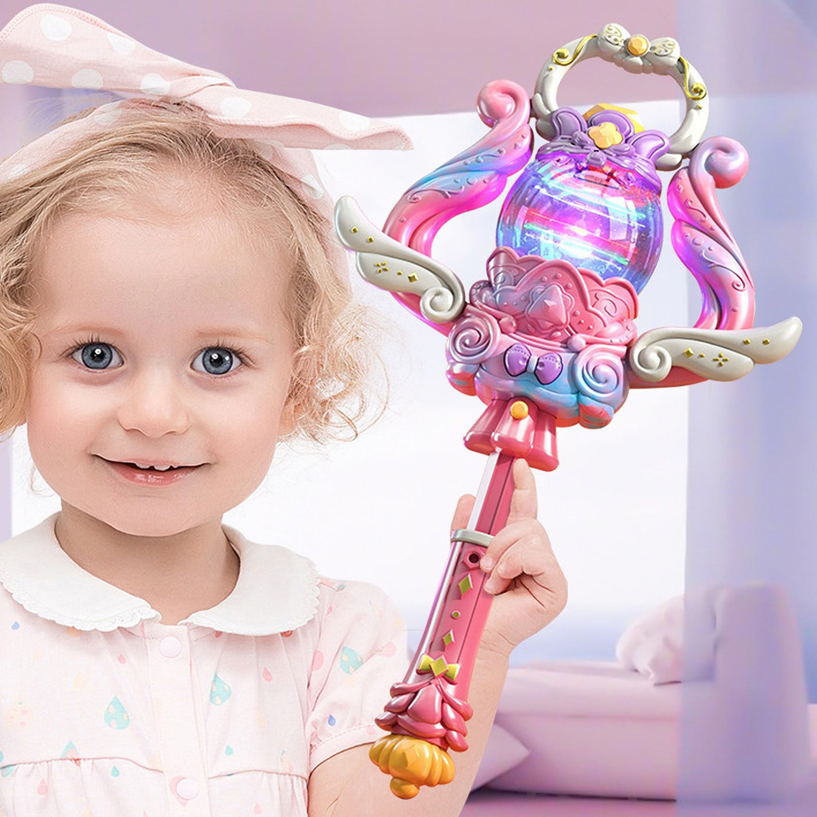 SPOORYYO Flashing Star Wand for Kids - Pretend Play Princess Toy with ...
