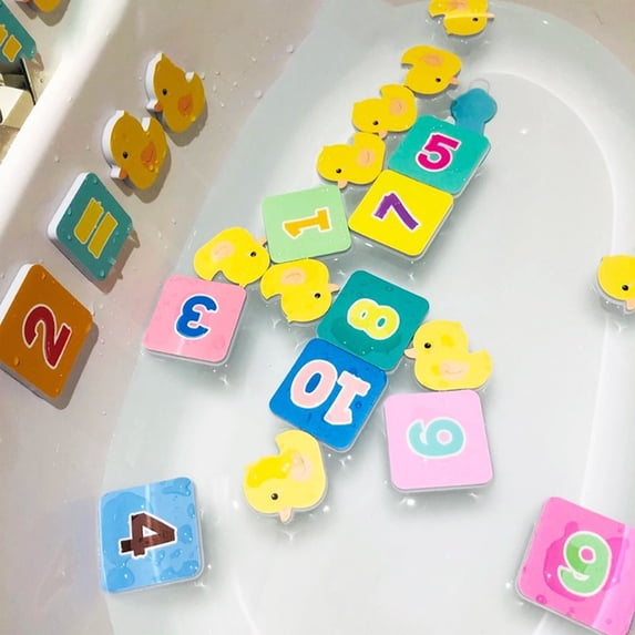 SPOORYYO Floating Numbers Foam EVA Wall Stickers for Bath Time Fun and ...
