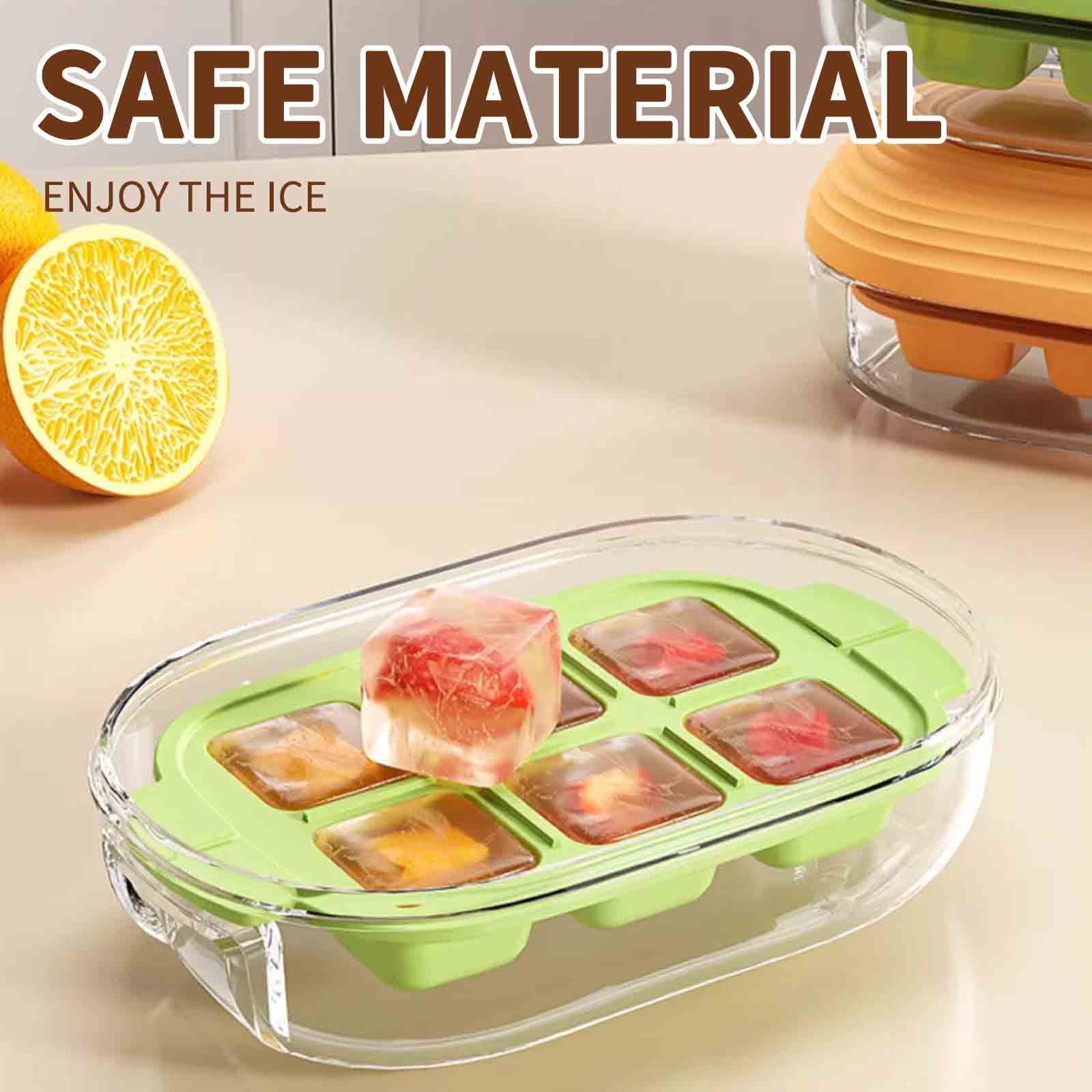 SPOORYYO Food Grade Mini Ice Maker with Quick Release, Clear Design ...