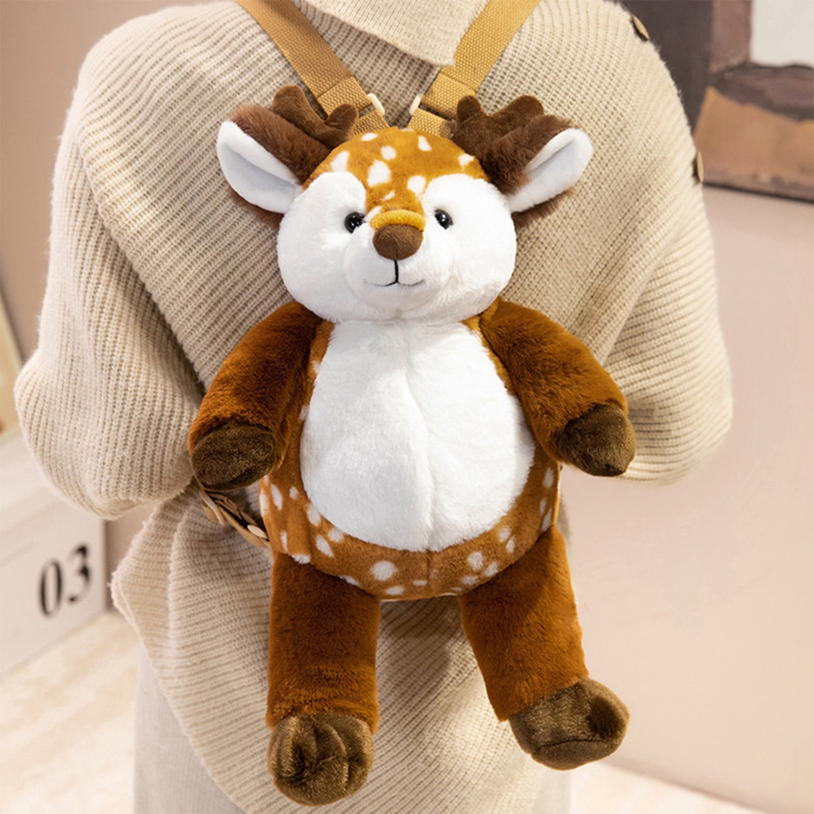 SPOORYYO Forest Animals Plushie Toy Backpack Cute Animal Shaped Stuffed ...