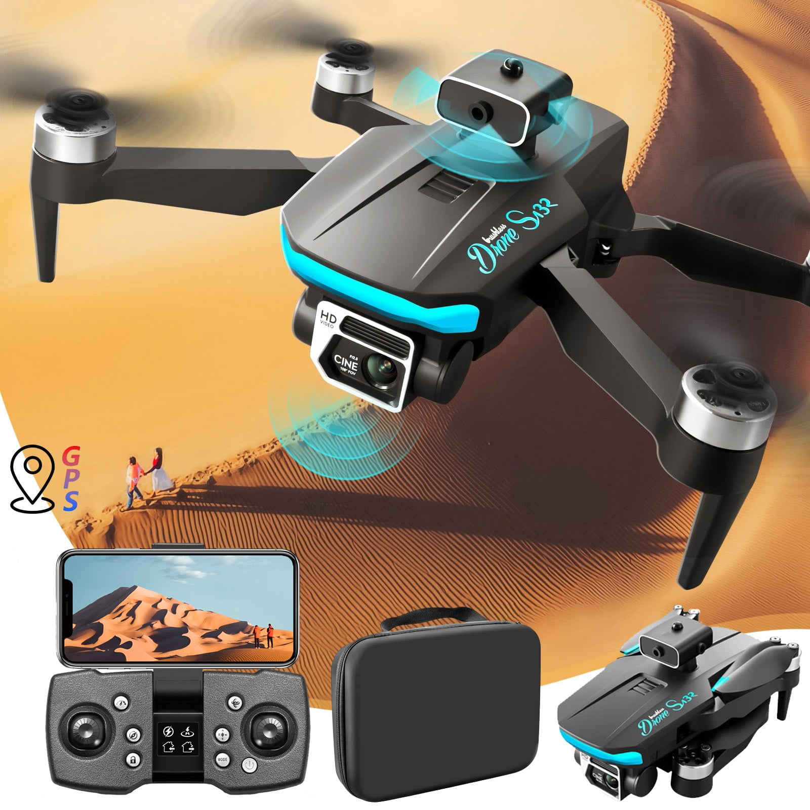 SPOORYYO GPS Drone With 4K Camera For Adults Rc Quadcopter with Auto ...