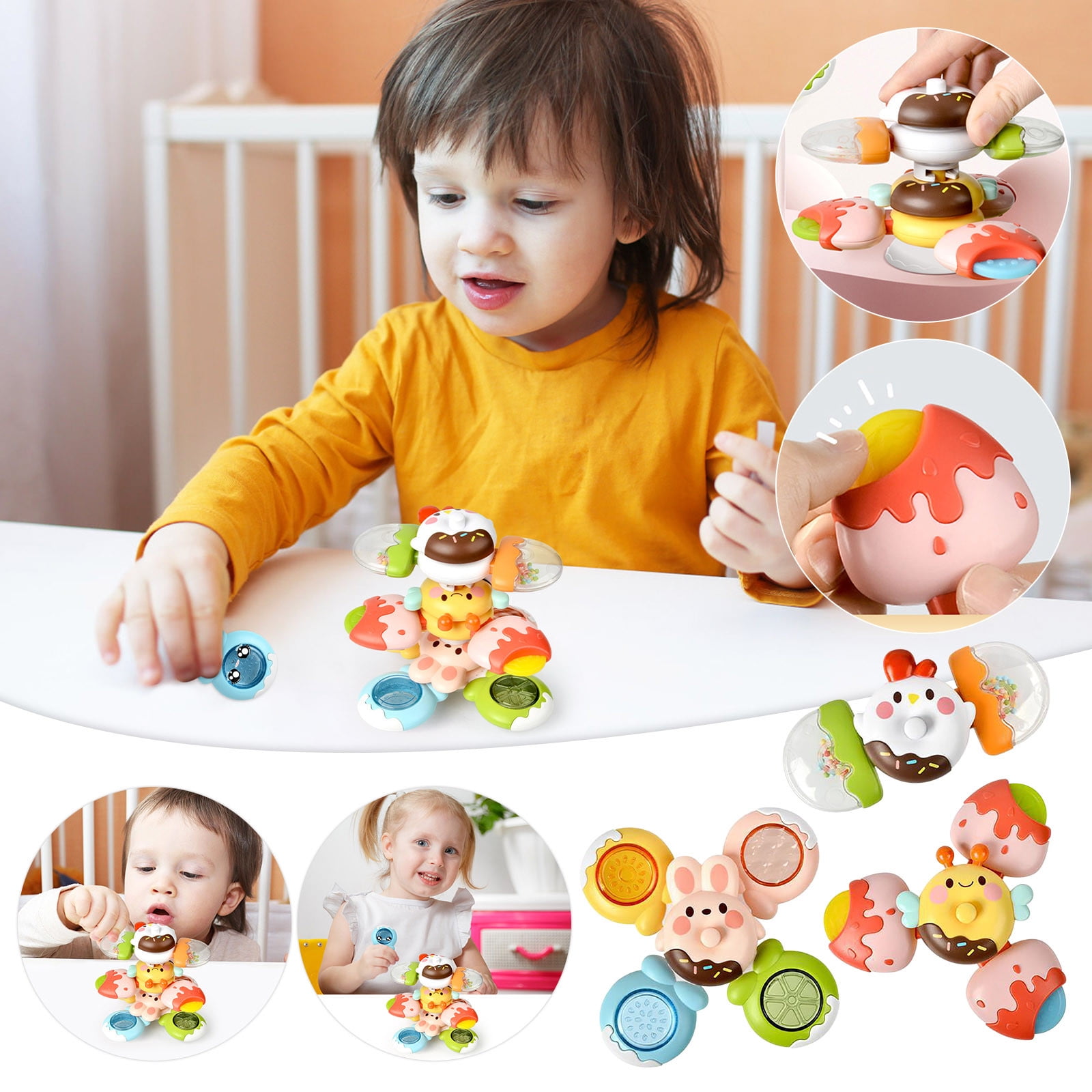 SPOORYYO Hand Cranked Cloth Dumbbell Sand Baby Bed Toy - Early ...