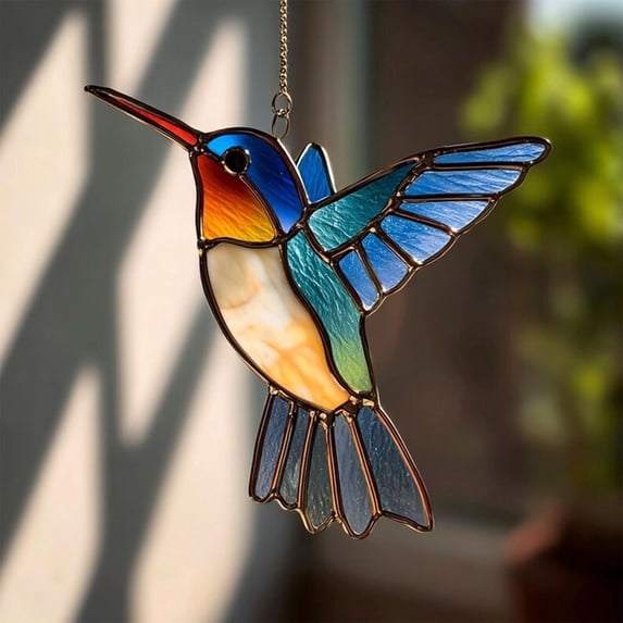 SPOORYYO Handcrafted Stained Glass Suncatcher for Window Beautiful Home ...