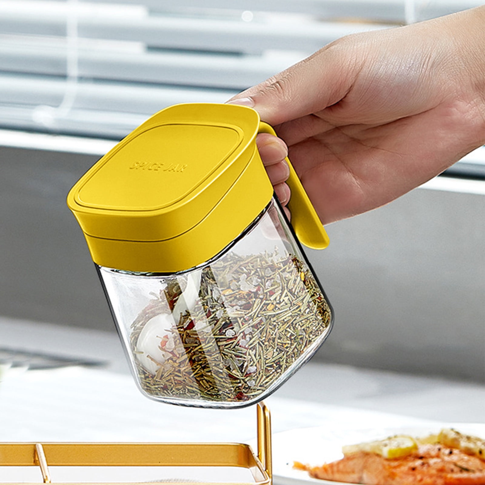 SPOORYYO Home Storage & Organisation Glass Condiment Spice Jar 300ml ...