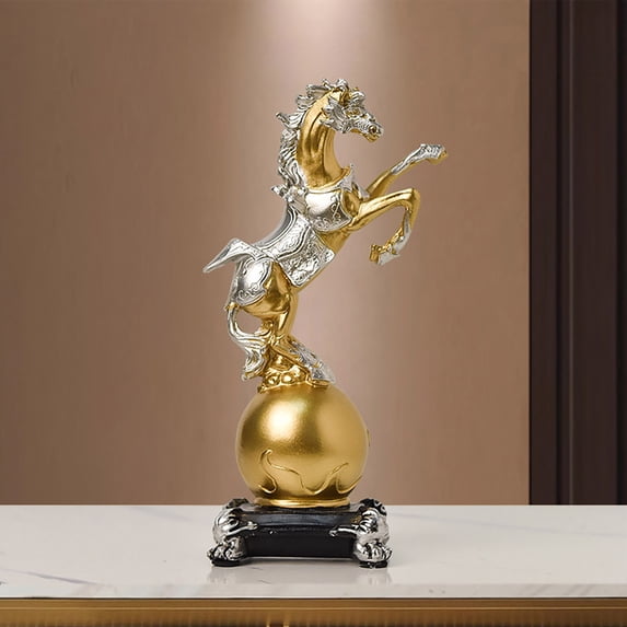 SPOORYYO Horse Ornaments Living Room TV Cabinet Foyer Wine Cabinet Home ...