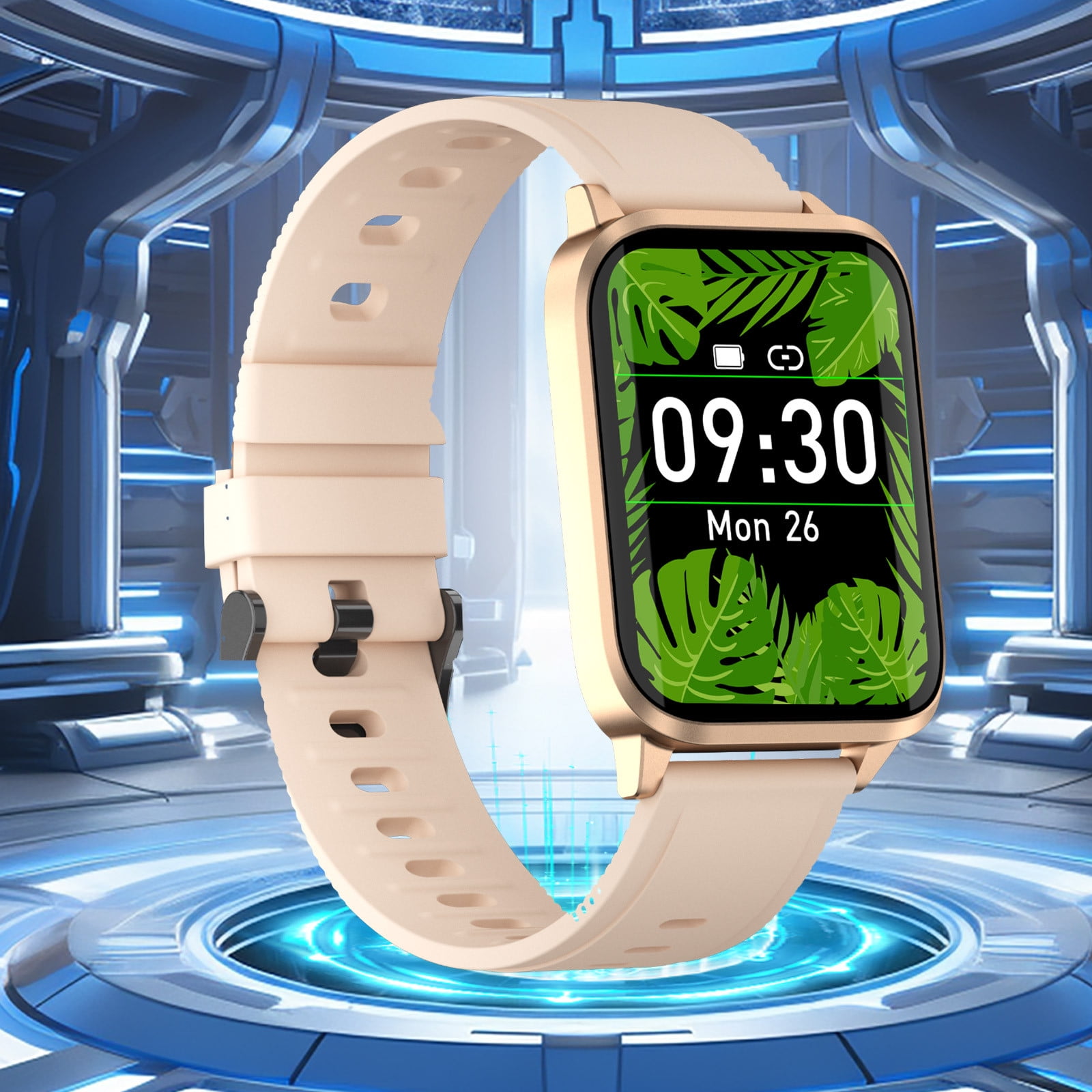 SPOORYYO JM01 Smart Watch with Temperature Monitoring, Fitness Tracker ...