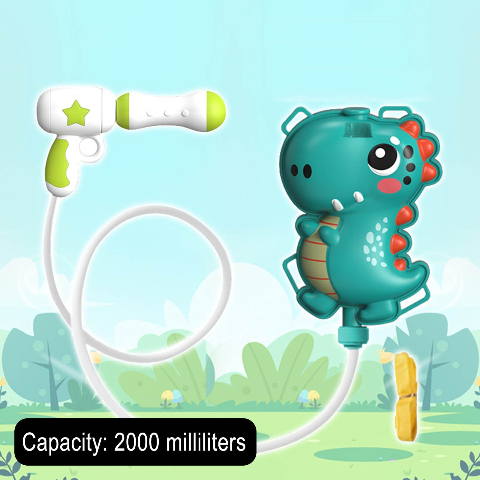 SPOORYYO Kids Water Blaster Backpack - 2L High Capacity Water Gun for ...