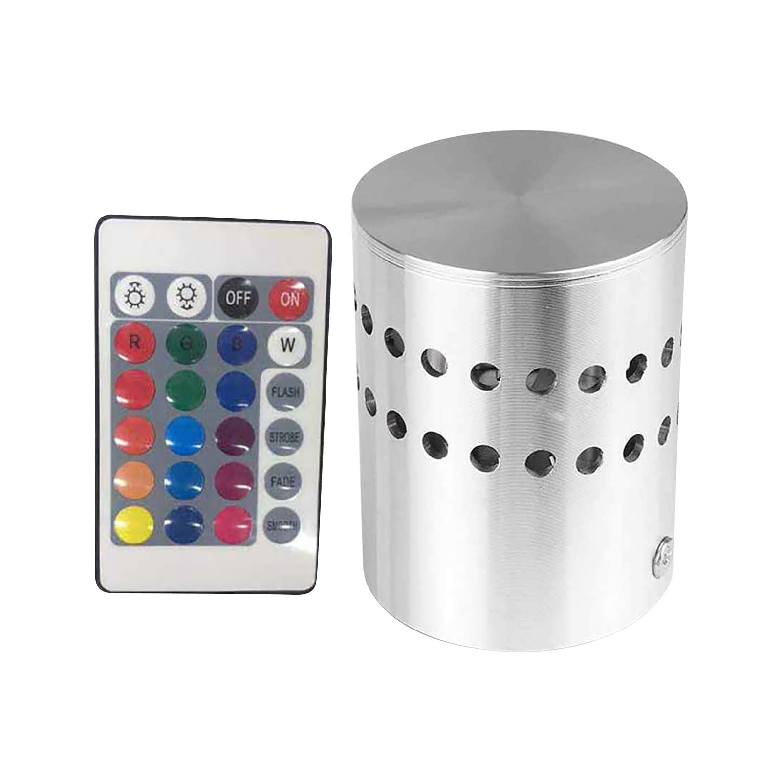SPOORYYO LED Aluminum Multi Hole Wall Lamp with Remote Control, 3W RGB ...