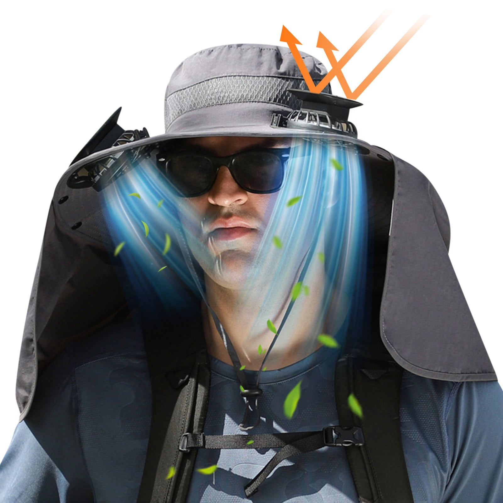 SPOORYYO Large Shawl Sun Hat Neck Protector - Features Solar ...