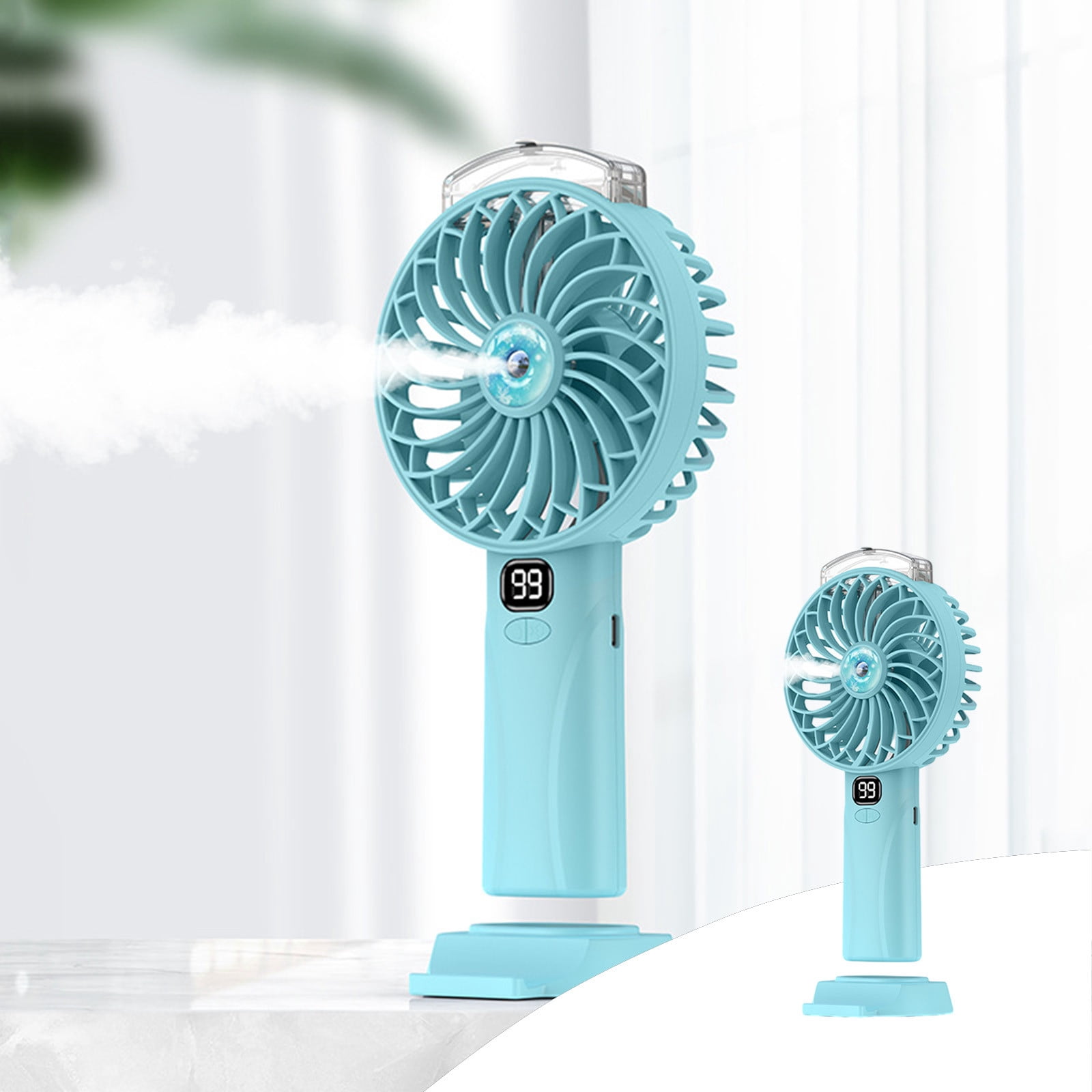 SPOORYYO Misting Fan Portable Fan with Mist, Hydrating Humidification ...