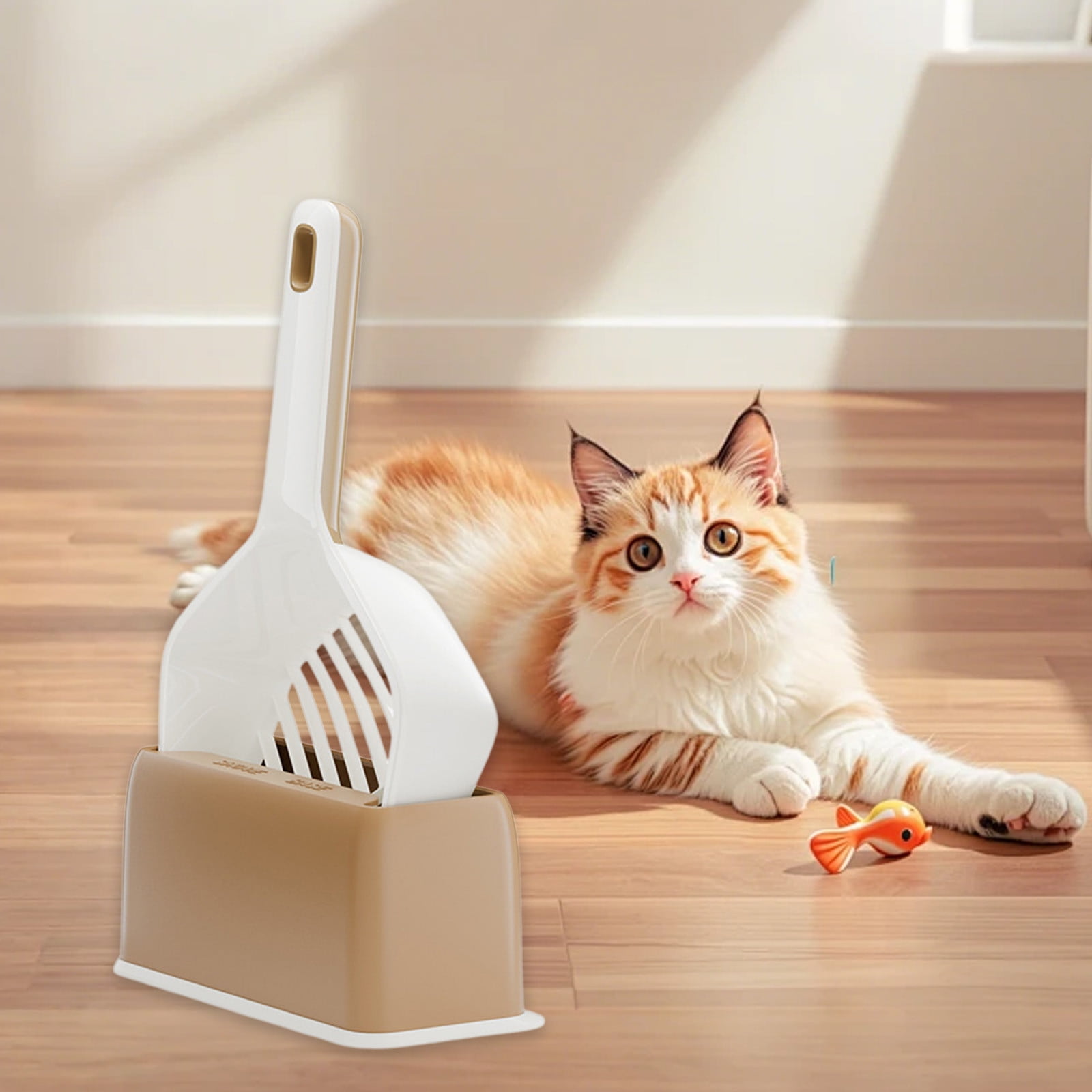 SPOORYYO Pet Litter Shovel, Cat Poop Removal Tool with Large Shovel ...