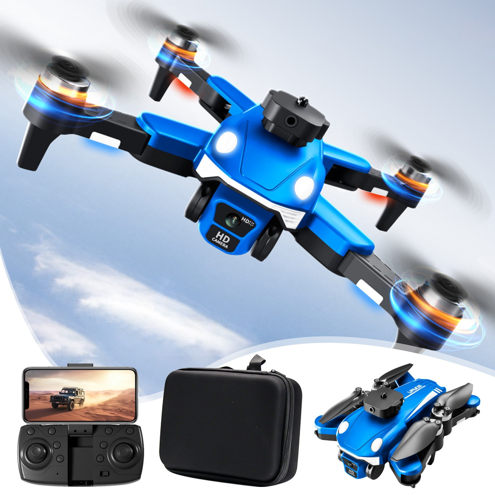 SPOORYYO RC Drone for Adults Brushless Motor, Drone with Camera ...