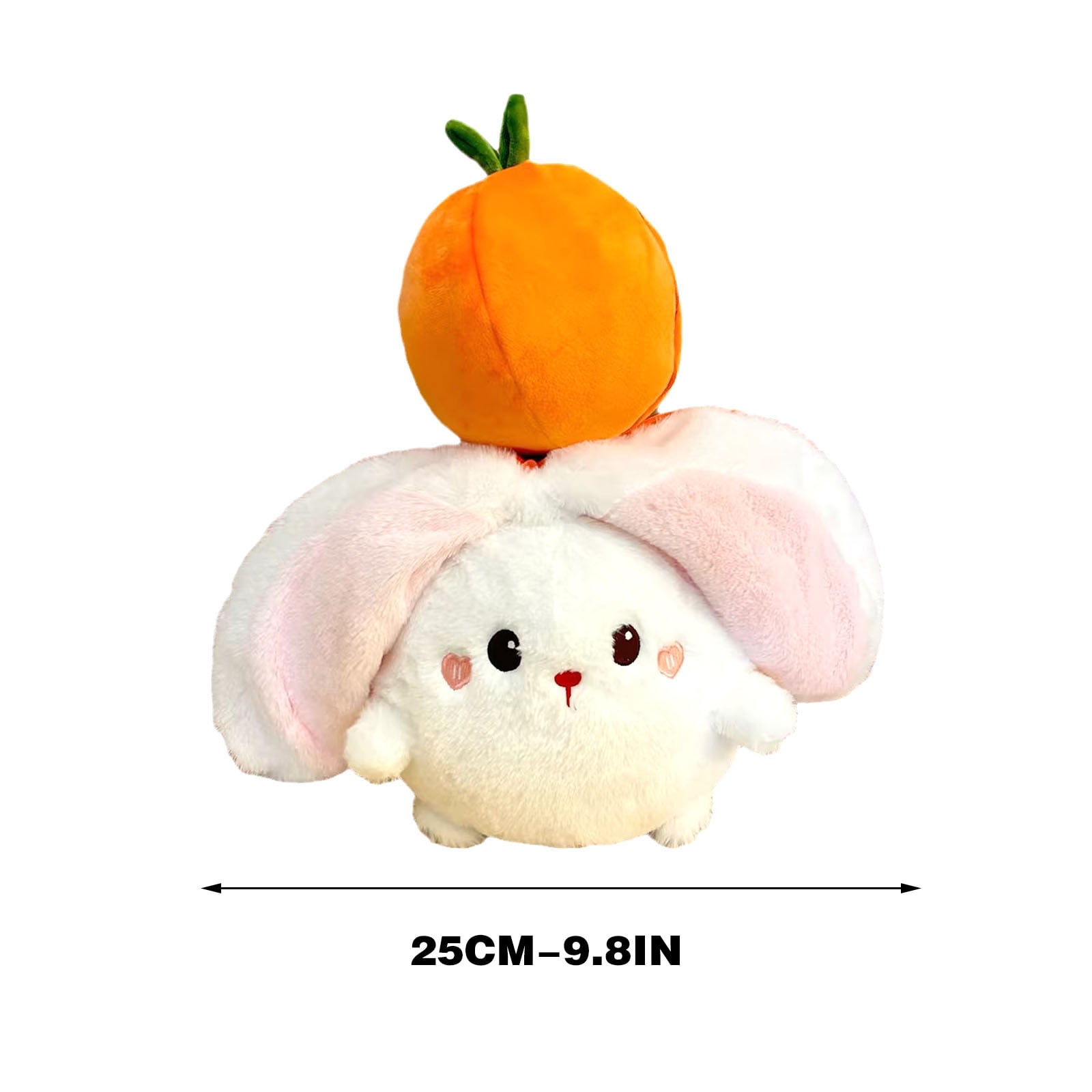 SPOORYYO Rabbit Persimmon Plush Toy - Soft Cotton Pillow Doll, Cute ...