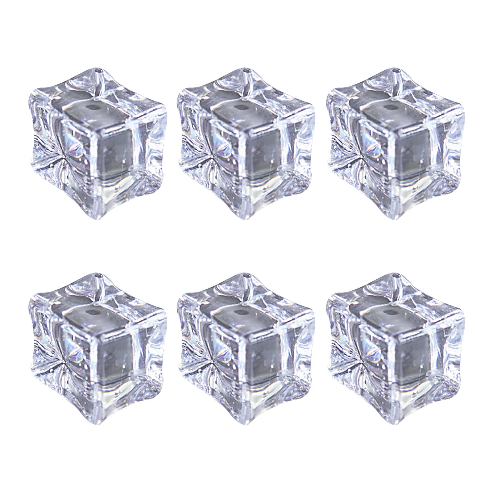 SPOORYYO Realistic Artificial Plastic Ice Cubes for Decorative Display ...