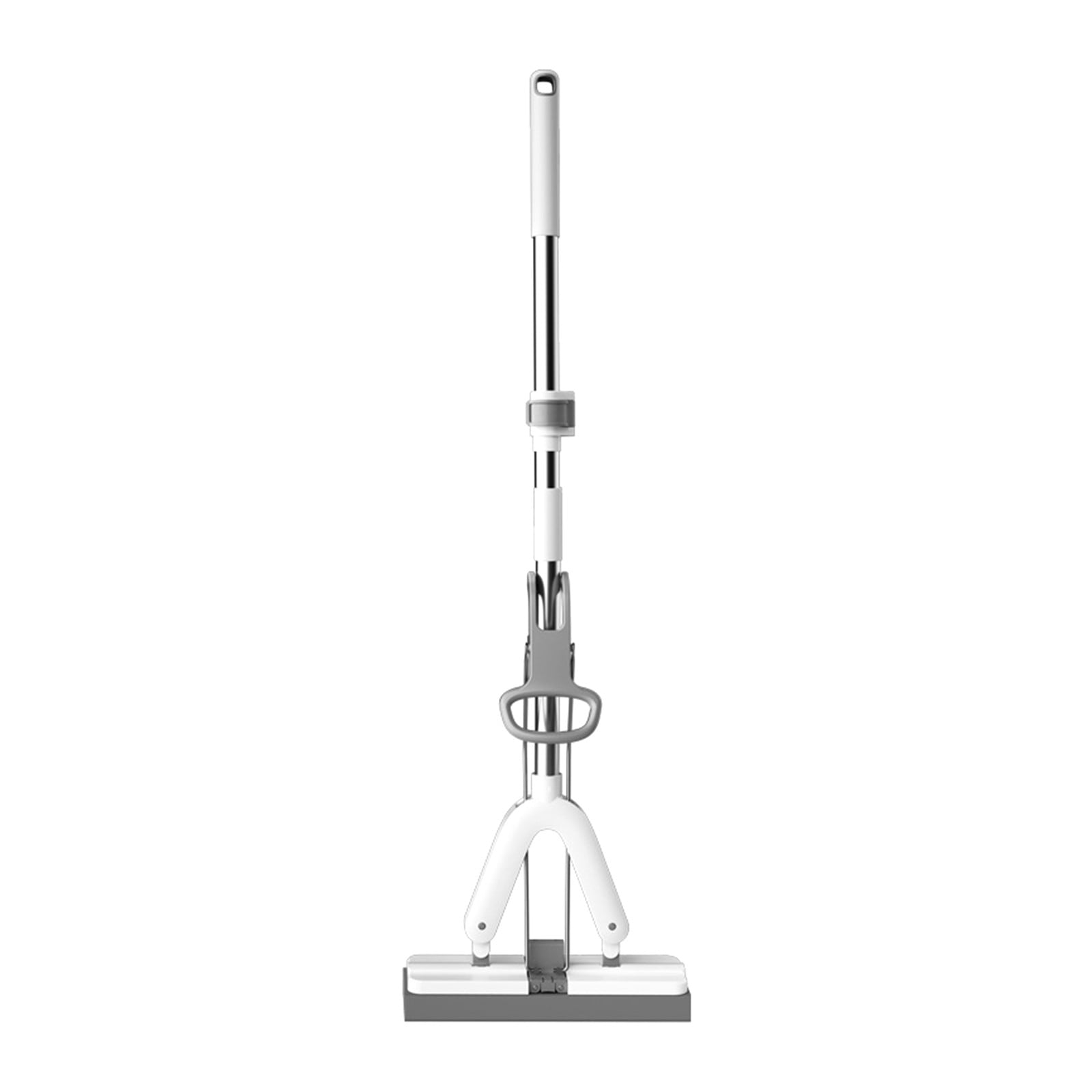 SPOORYYO Rubber Cotton Mop with Hands-Free Squeeze and Microfiber Pad for Wet and Dry Cleaning ...