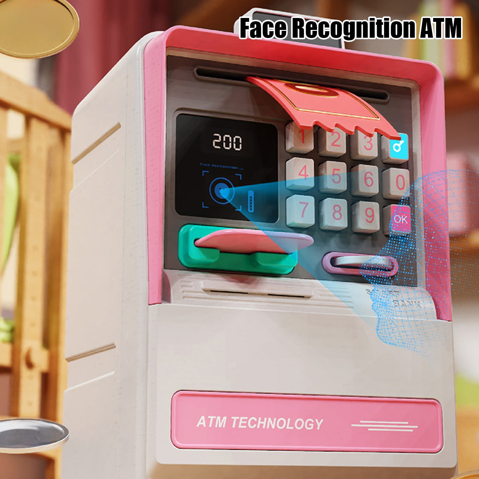 SPOORYYO Simulated Facial Password ATM Bank Cash Box, Interactive ...