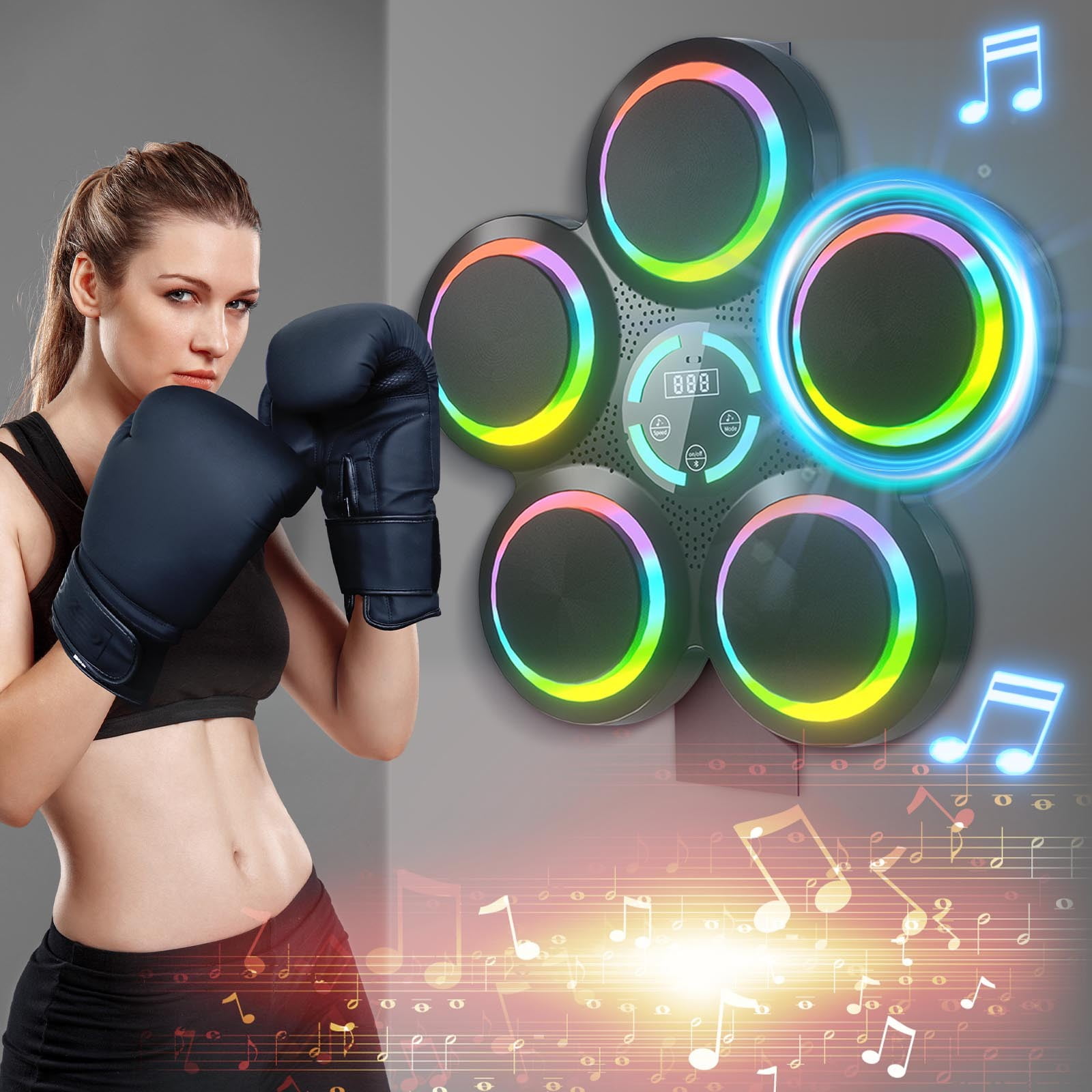 SPOORYYO Smart Bluetooth Music Boxing Machine - Home & Gym Training ...