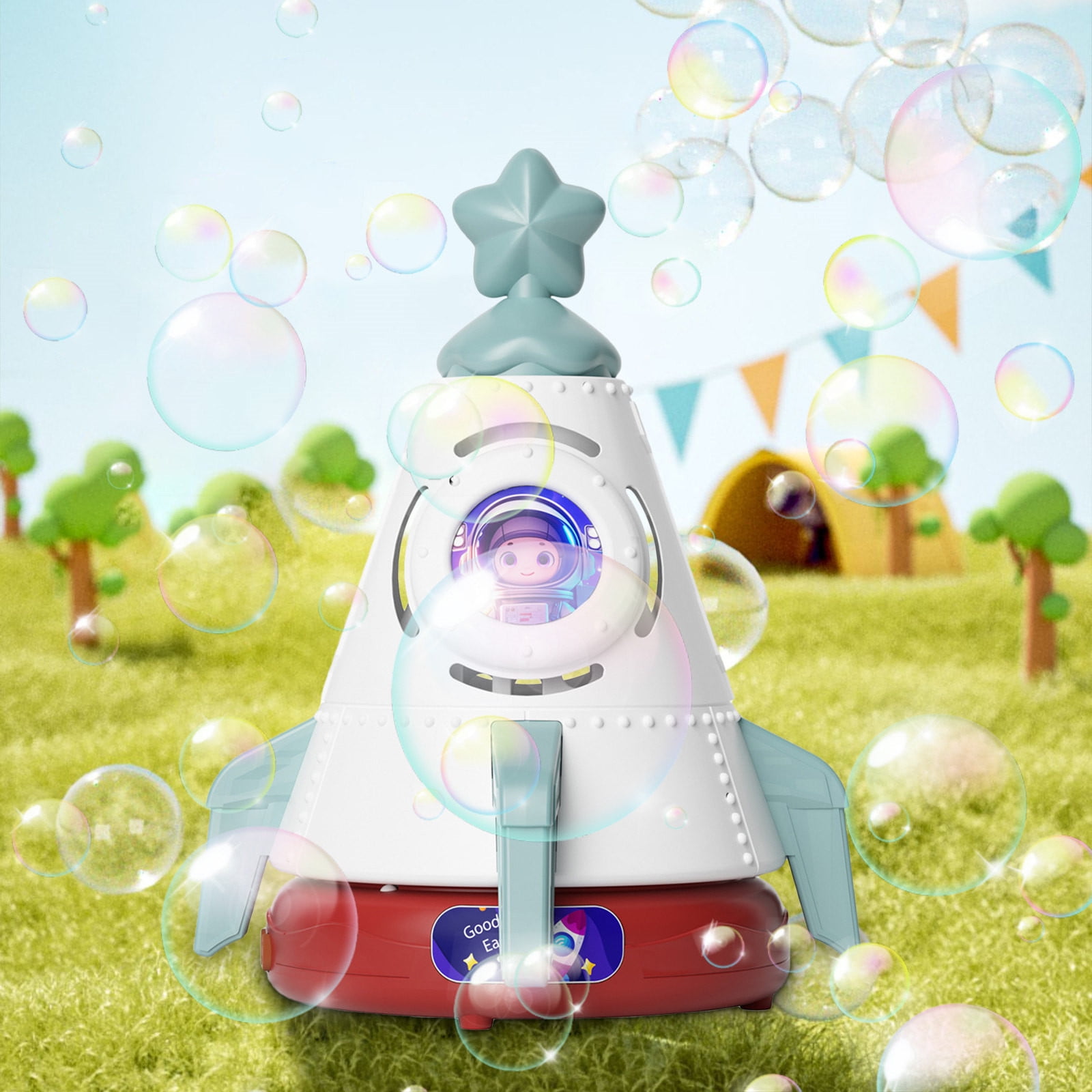 SPOORYYO Space-Themed Bubble Blower Toy for Kids – Automatic Rotating ...