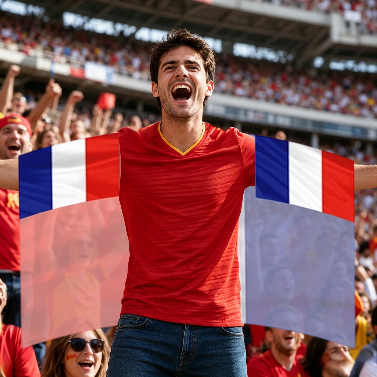 SPOORYYO Sports Fan Shawl Flags for USA-Canada-Mexico Cup Event Cheer ...