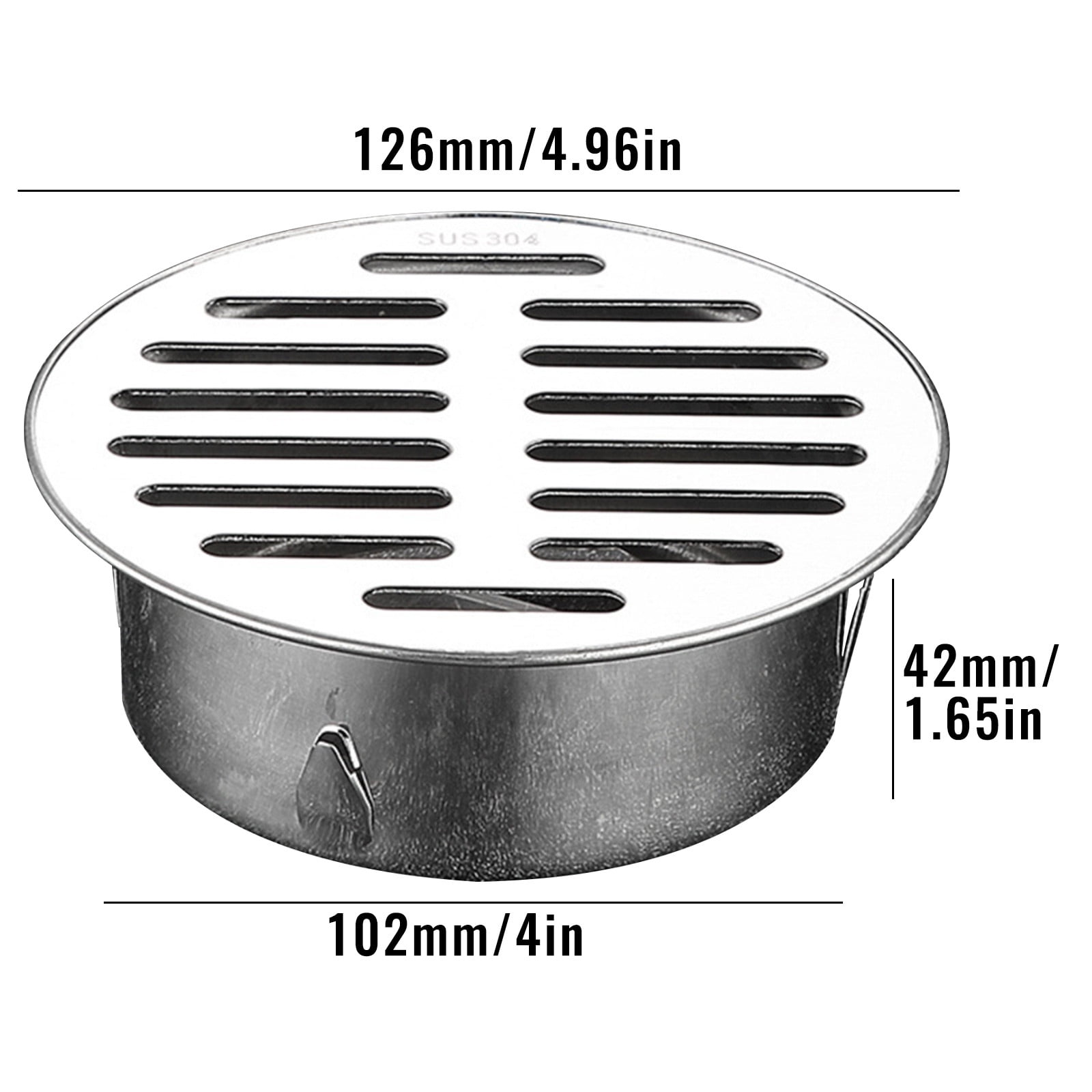 SPOORYYO Thickened Stainless Steel Floor Drain with Plug-in Card Design ...
