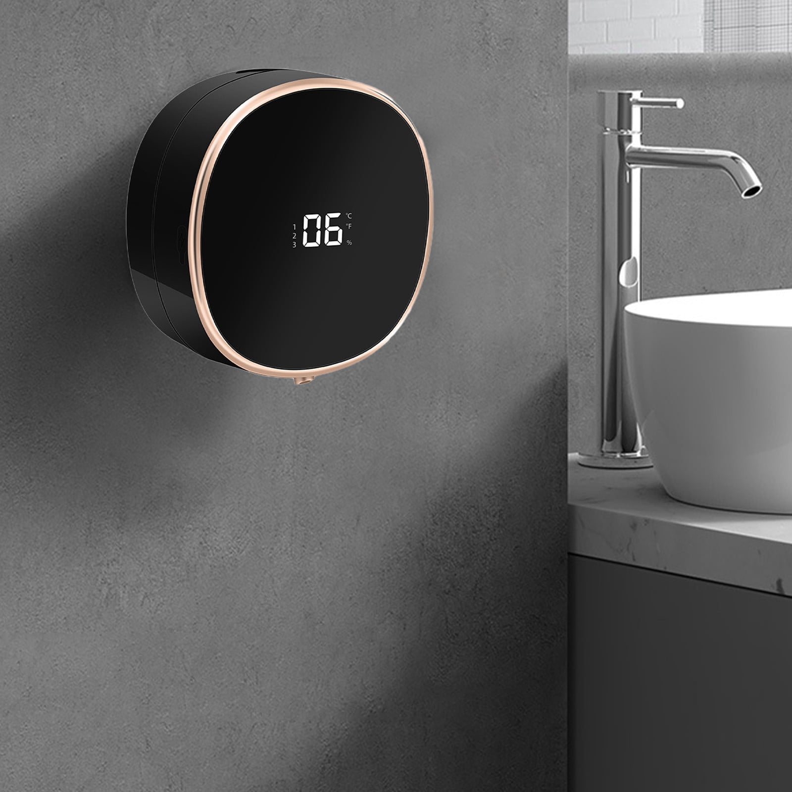 SPOORYYO Touchless Wall Mount Automatic Soap Dispenser Rechargeable Foam Dispenser for ...