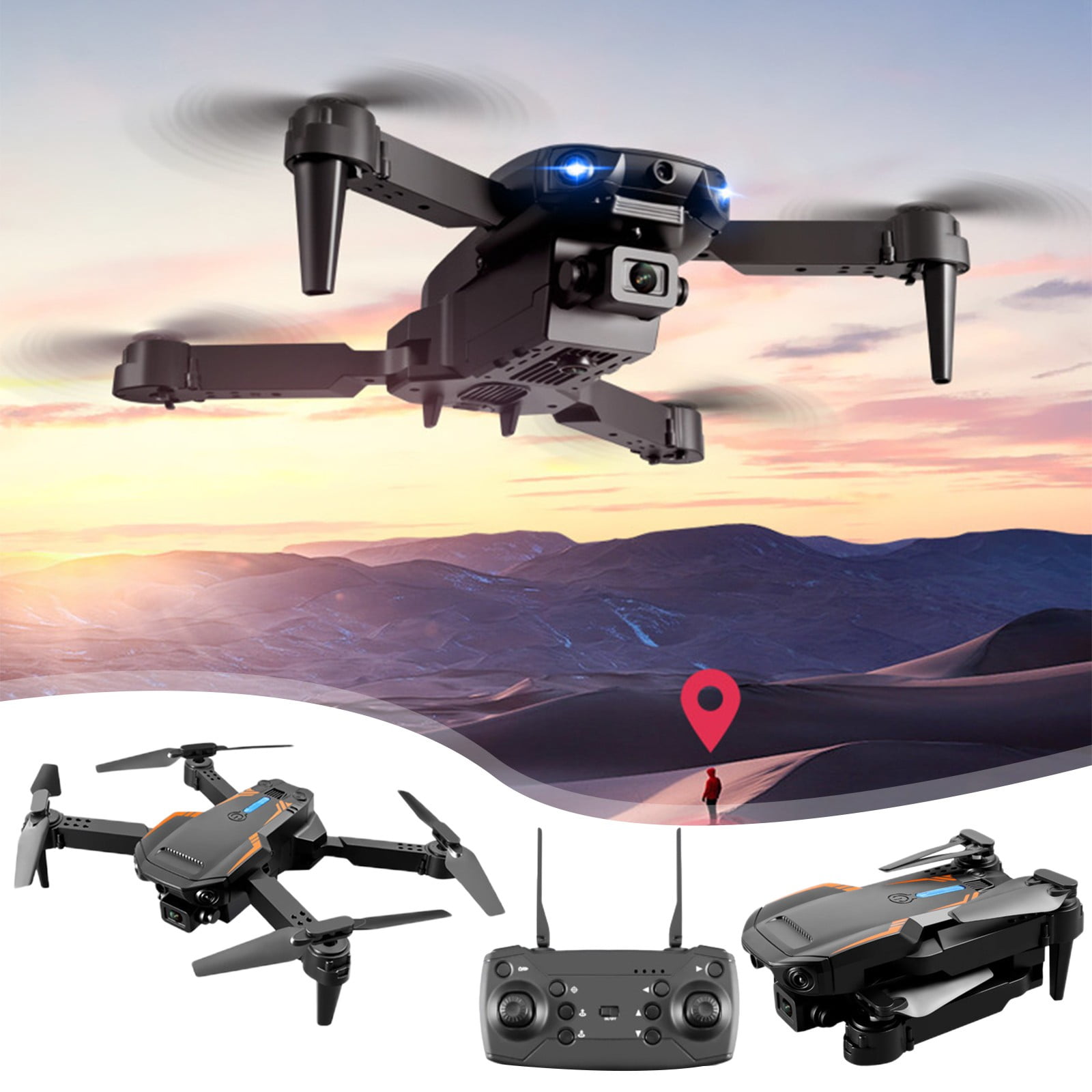 SPOORYYO UAV Three-sided Obstacle Avoidance High-definition Aerial ...