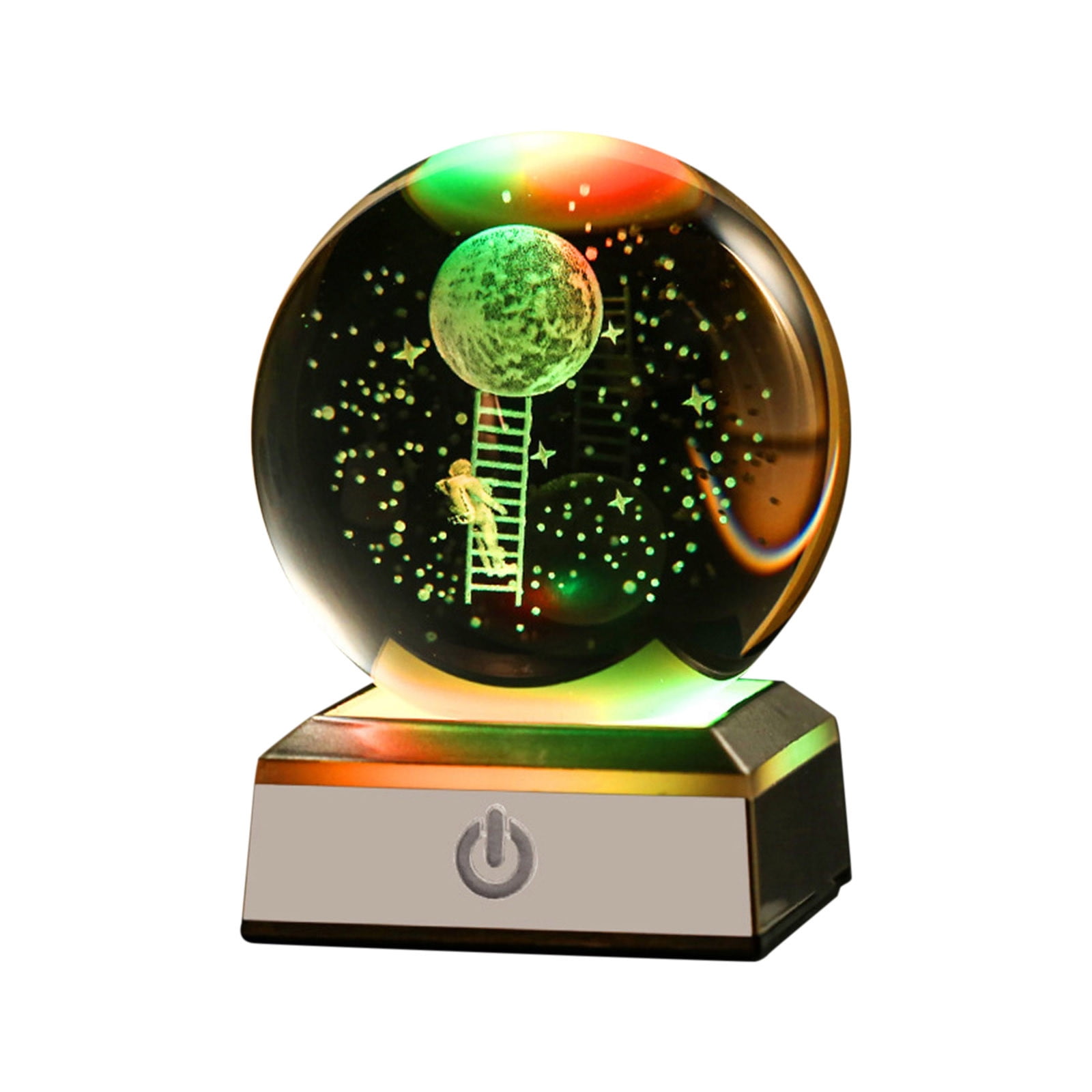 SPOORYYO USB-Powered Crystal Ball Night Light with Laser Engraving and ...