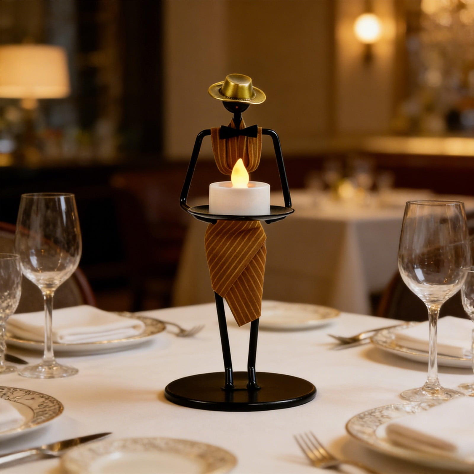SPOORYYO Waiter Candle Holders Ornament, Stylish Table Centerpiece for ...