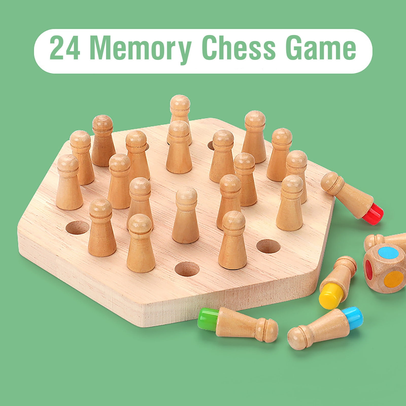 SPOORYYO Wooden Memory Match Chess Toy: Logical Thinking and Brain ...