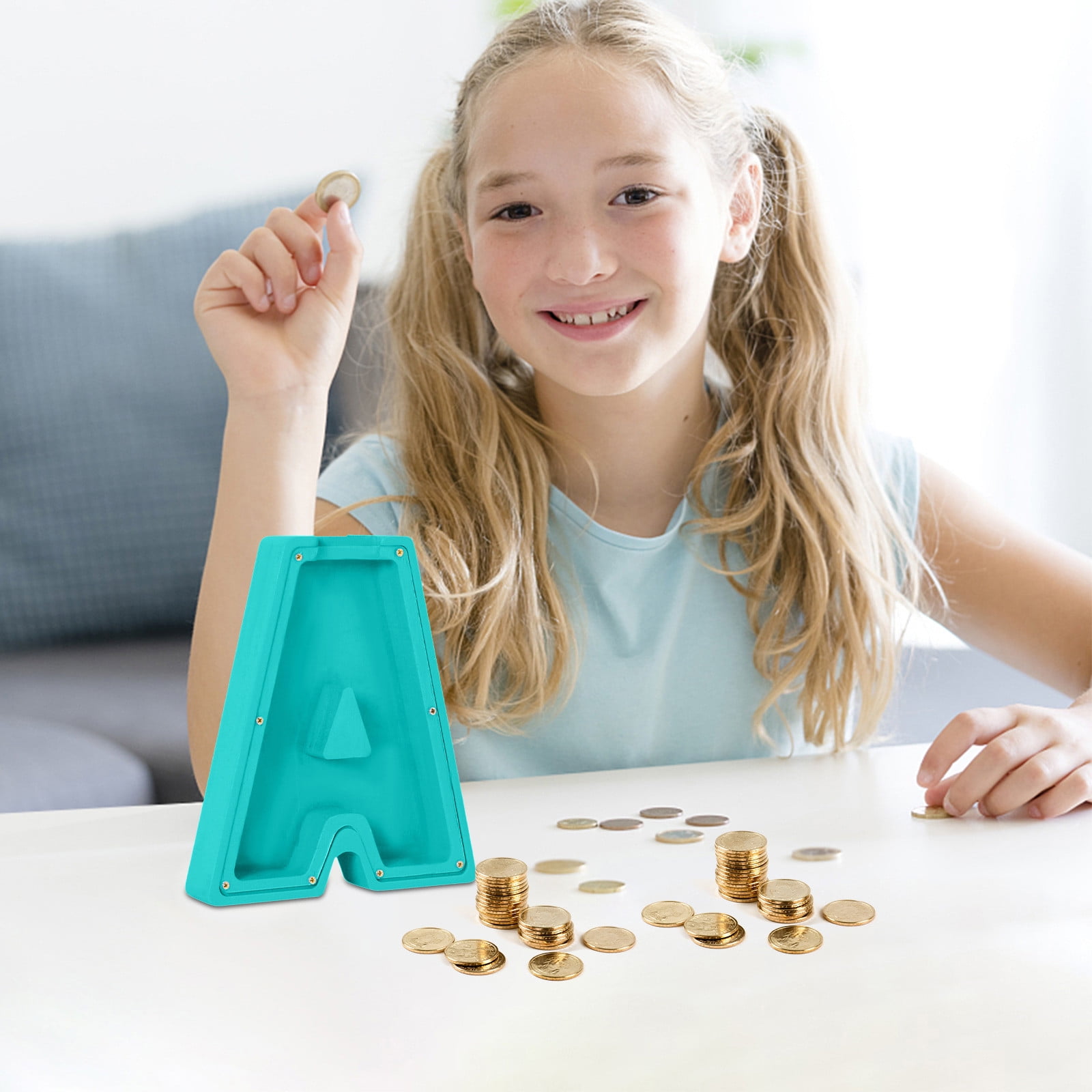 SPOORYYO Wooden Money Bank with Colored Letters - Personalized Engraved ...