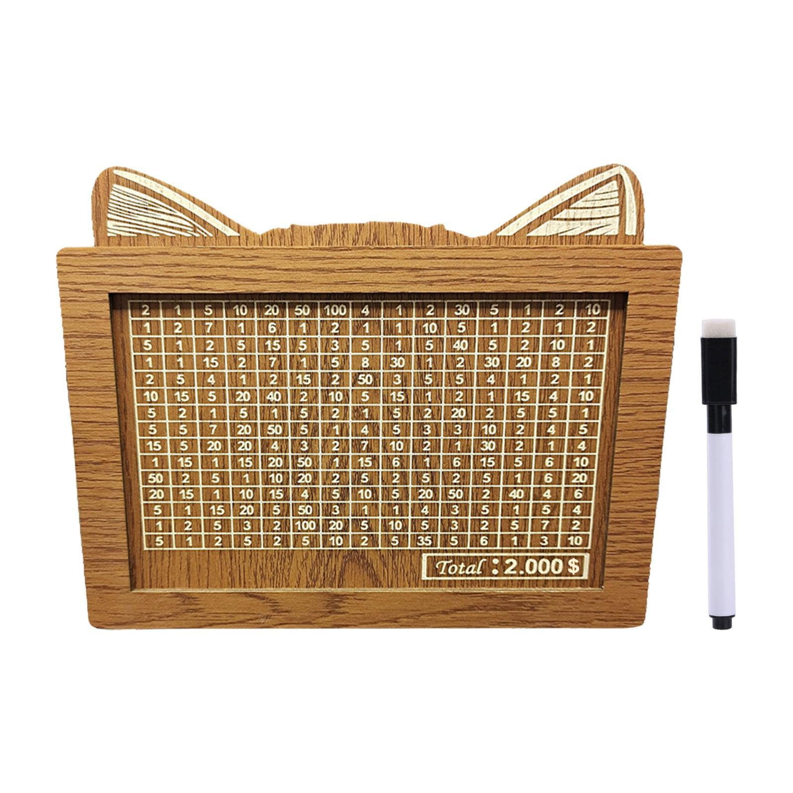 SPOORYYO Wooden Money Box Money Bank, Wooden Money Box with Counter ...