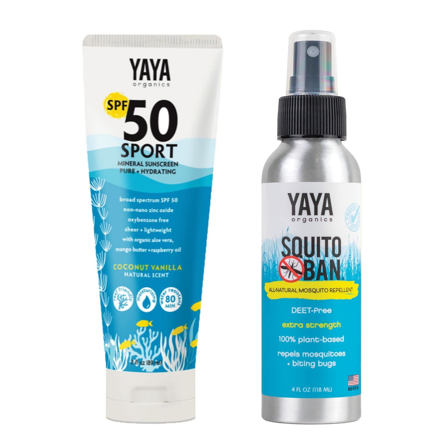 SPORT Sun + Bug Protection Bundle by YAYA Organics | Reef-friendly SPF ...