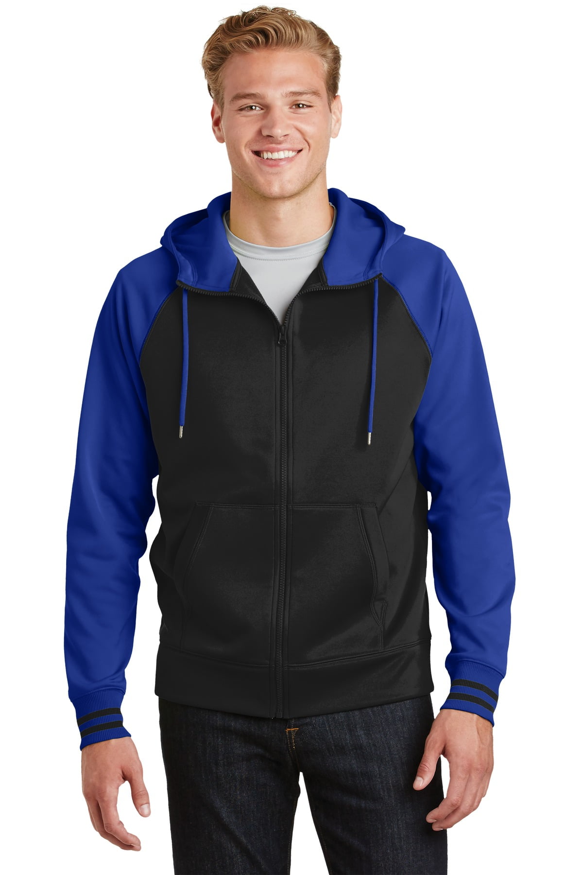 SPORT-TEK SPORT-WICK VARSITY FLEECE FULL-ZIP HOODED JACKET F20 ...