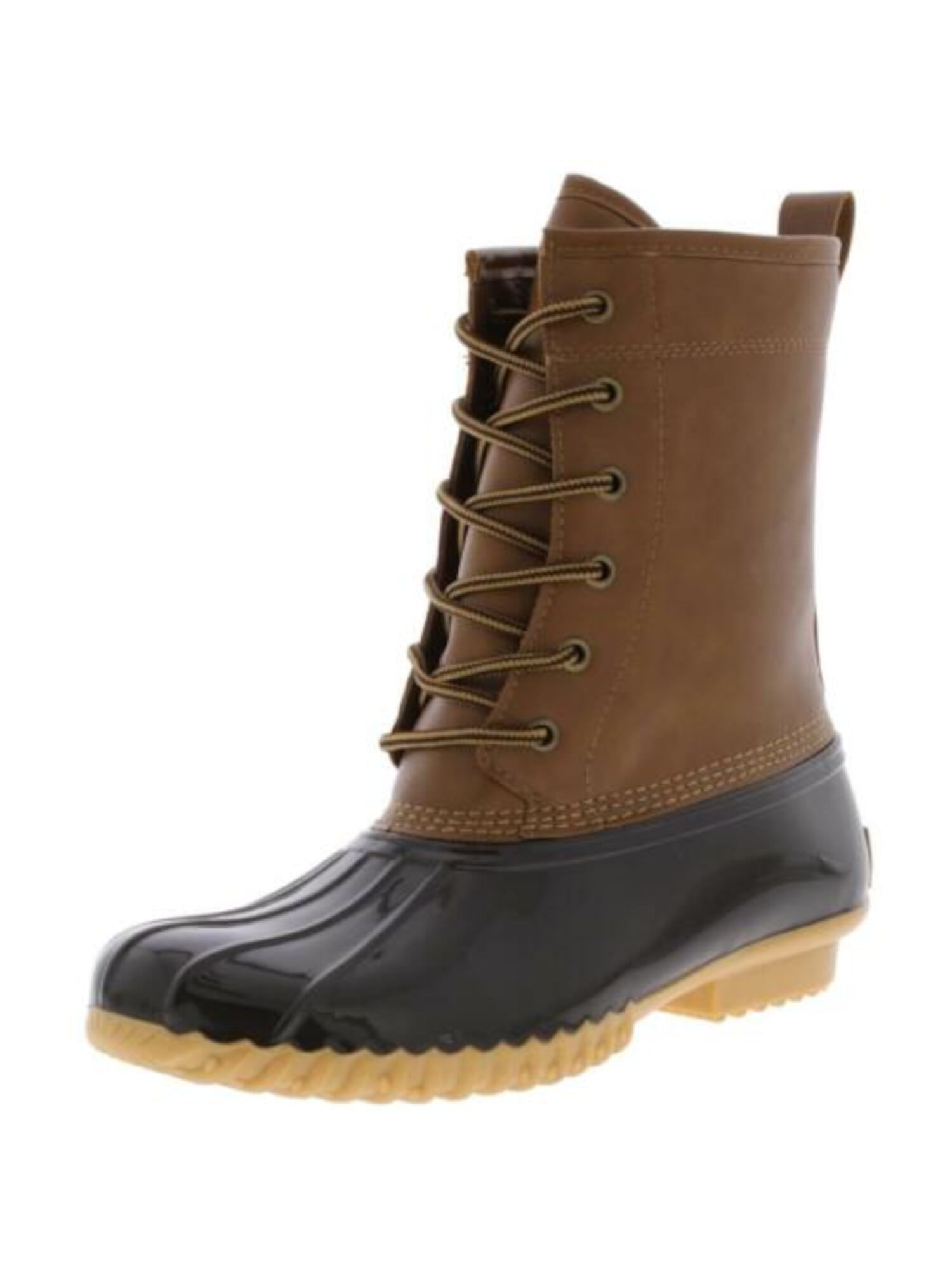 SPORTO Womens Brown Bootie Waterproof Ariel Round Toe Block Heel Lace ...