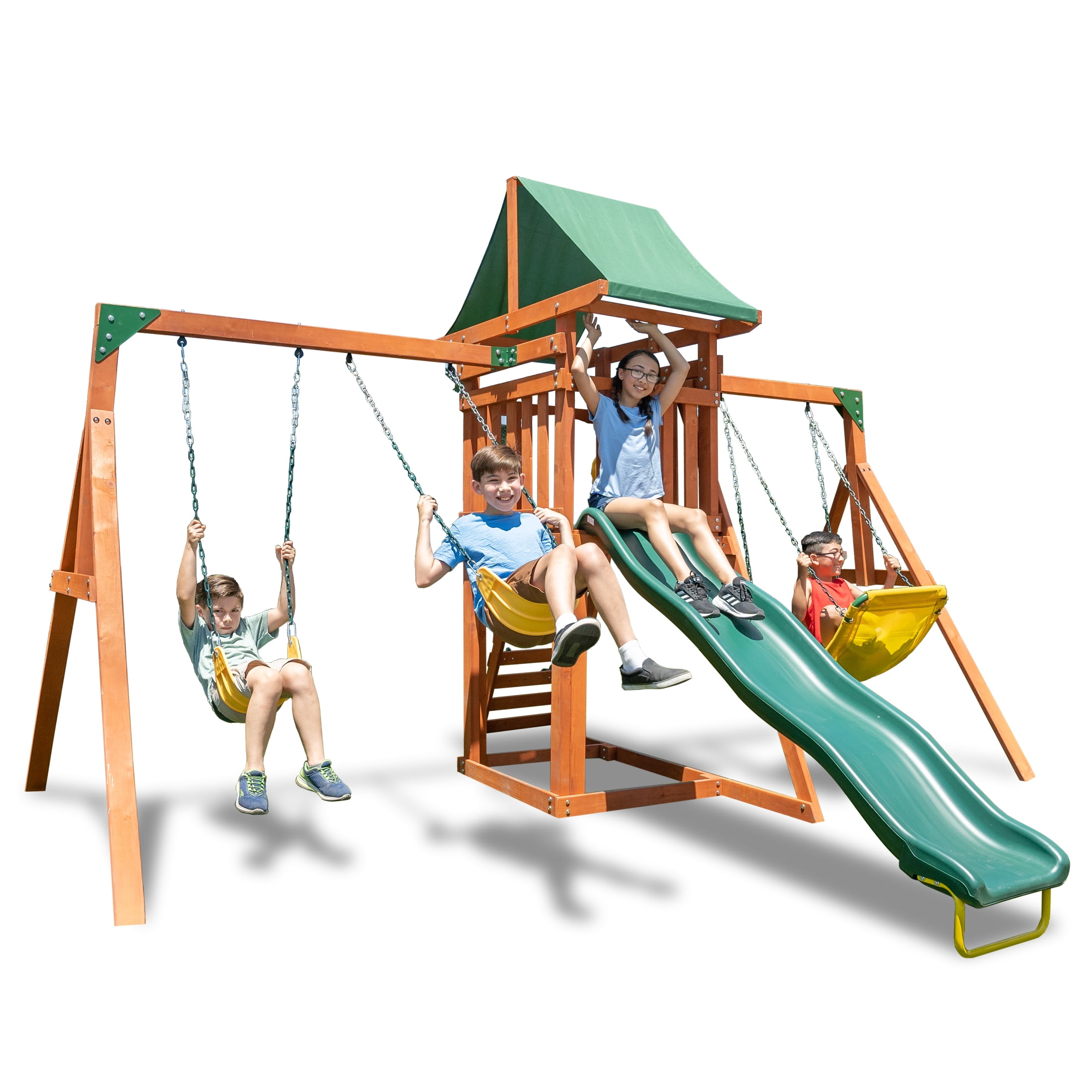 SPORTSPOWER SHERWOOD WOOD SWING SET [Box 2 of 2} - Walmart.com