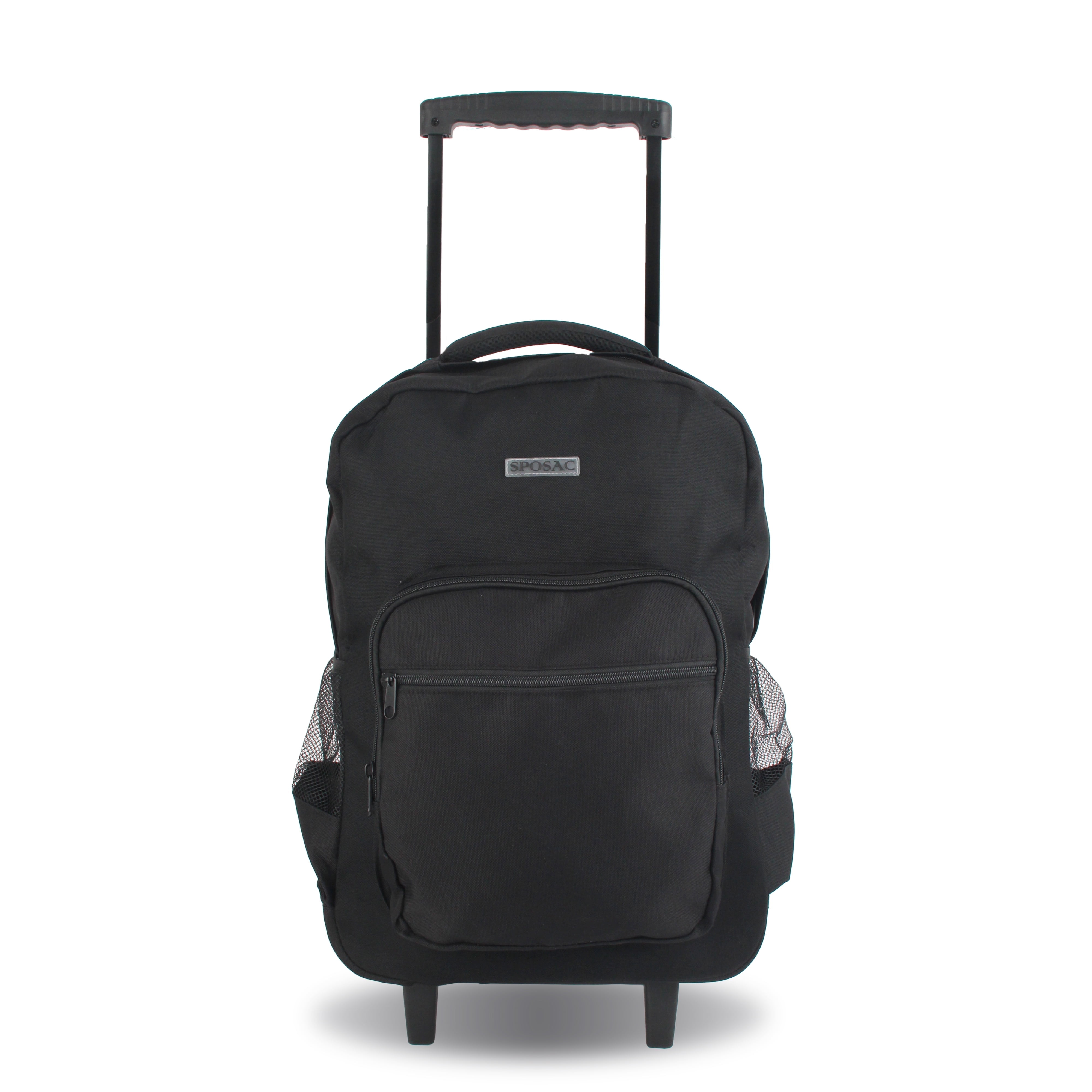 SPOSAC 19" Unisex Rolling Backpack, Black - Walmart.com