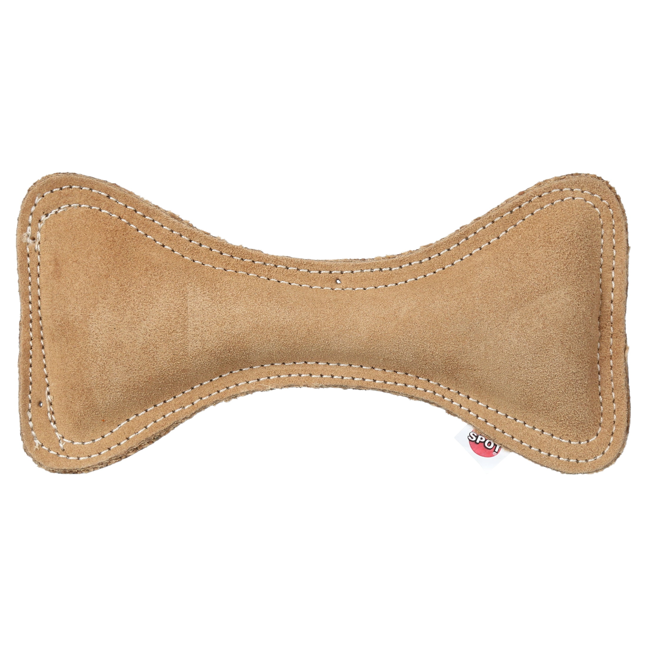 SPOT Dura-Fused Leather Bone Dog Toy with Squeaker, Durable Leather ...