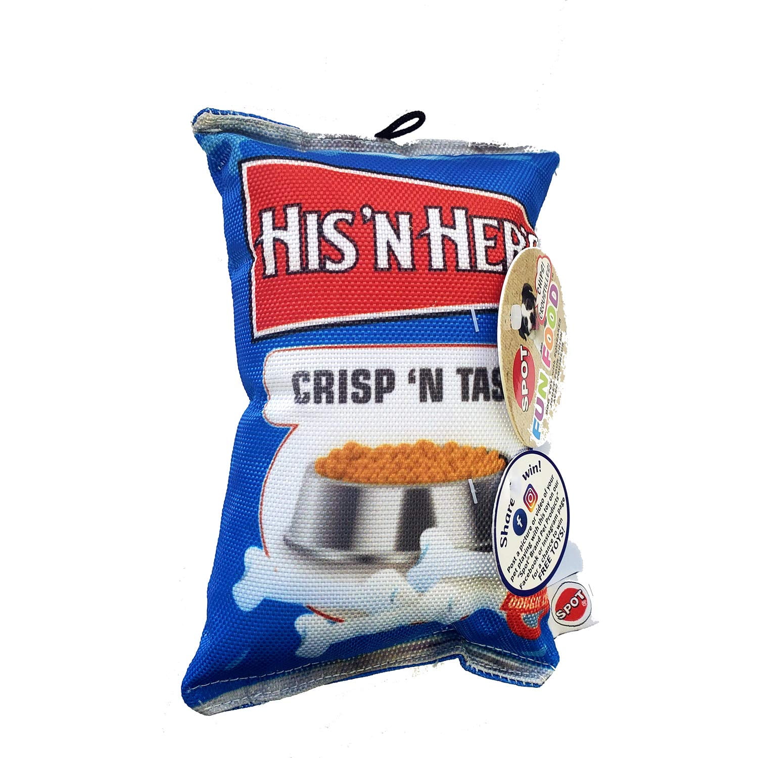 SPOT Fun Food HIS N Hers Chips 8" Dog Toy C74 - Walmart.com