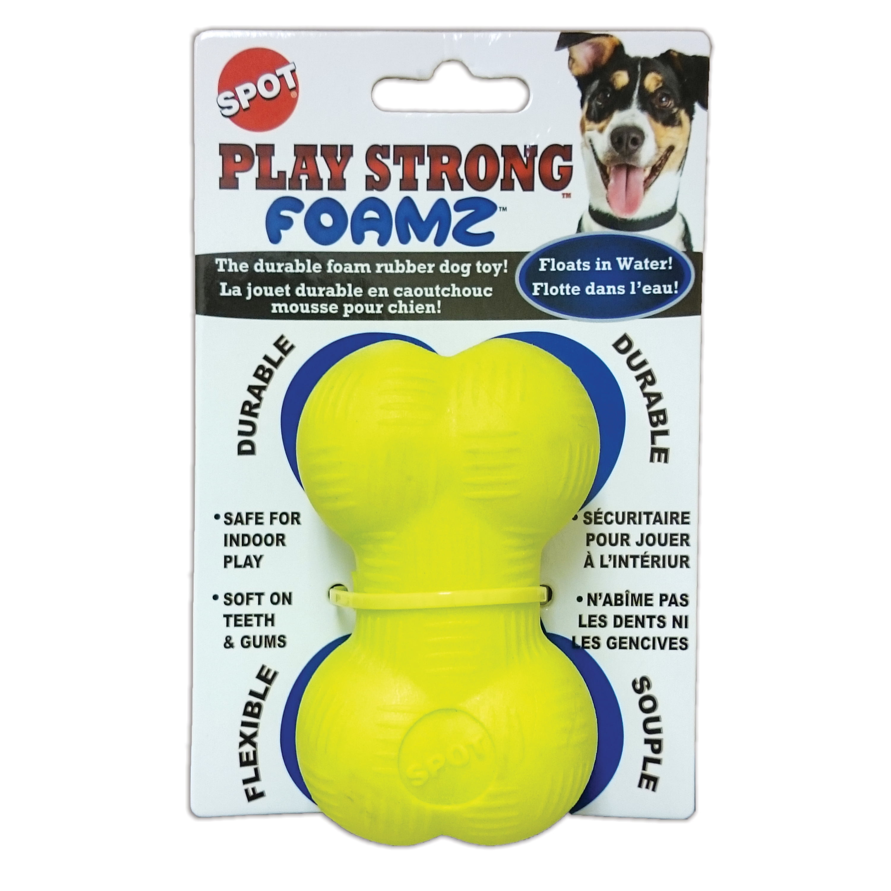 SPOT Play Strong Foamz Durable Dog Bone Toy, 3.5" - Walmart.com