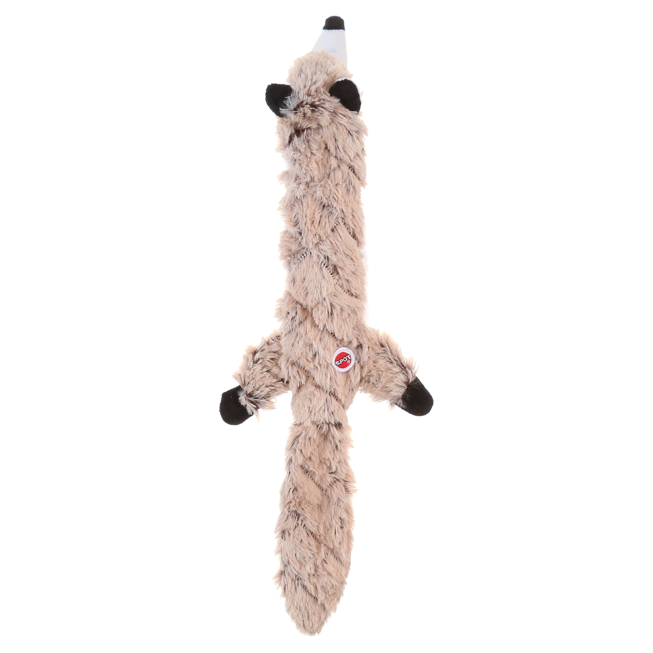 SPOT Skinneeez Extreme Quilted Raccoon Dog Toy, Stuffing Free with 4 ...