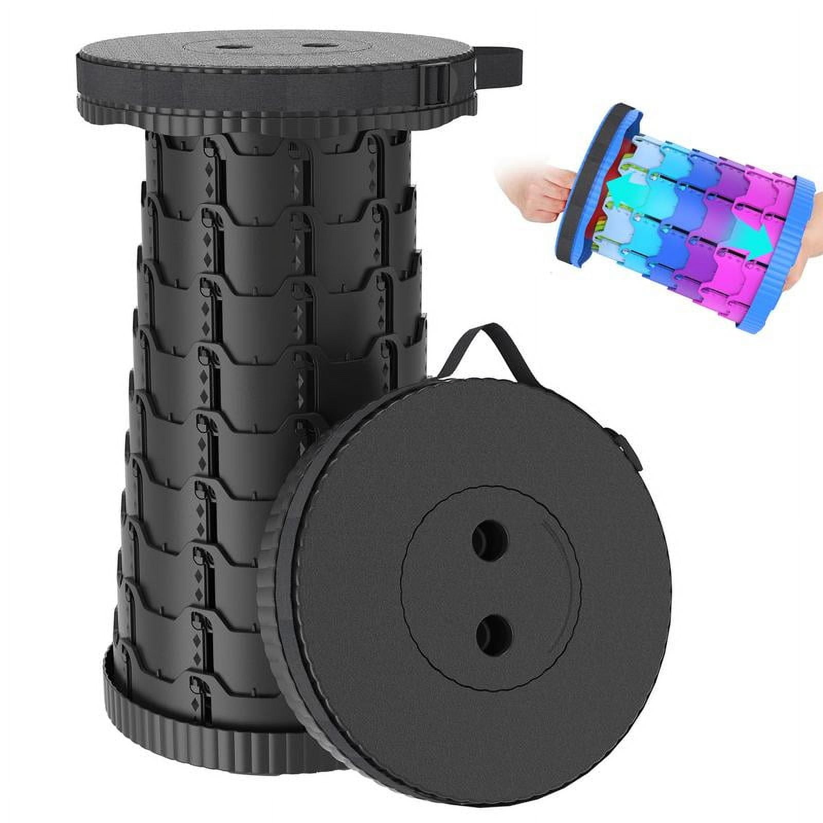 SPOVEN Upgraded Collapsible Stool Lightweight Portable Telescoping ...