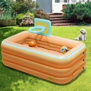 Funsicle Big Jaws Inflatable Shark Swimming Pool, Rectangular, Age 3 ...