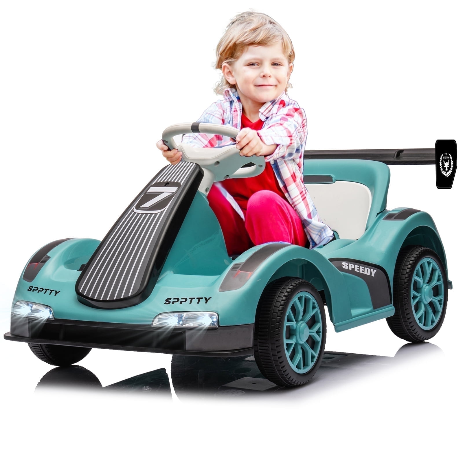 Spptty 12V Electric Ride On Car Go Kart for Kids with Remote Control ...